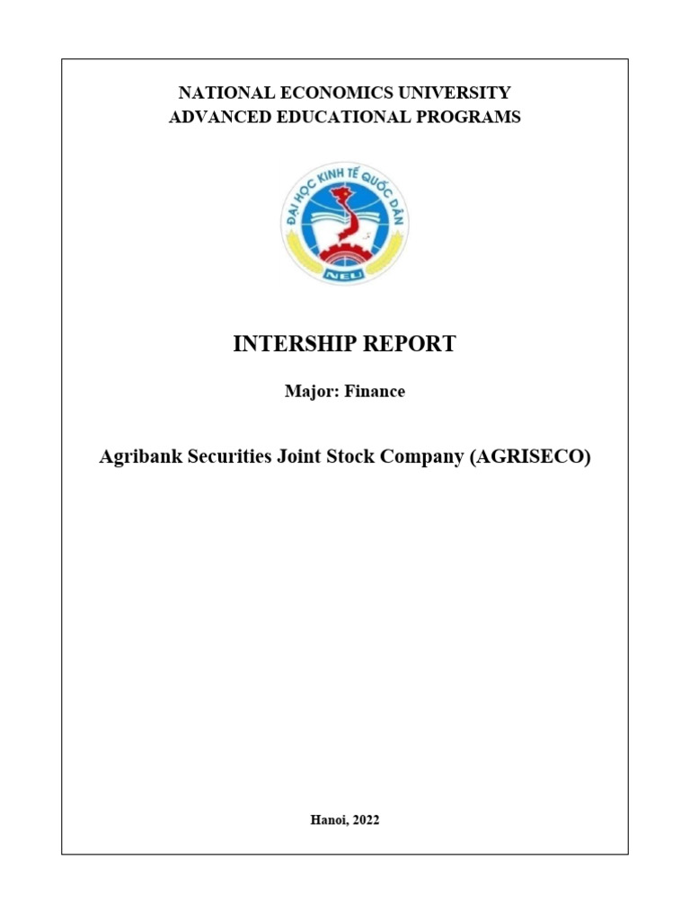Agribank Securities Internship Report | PDF | Valuation (Finance ...