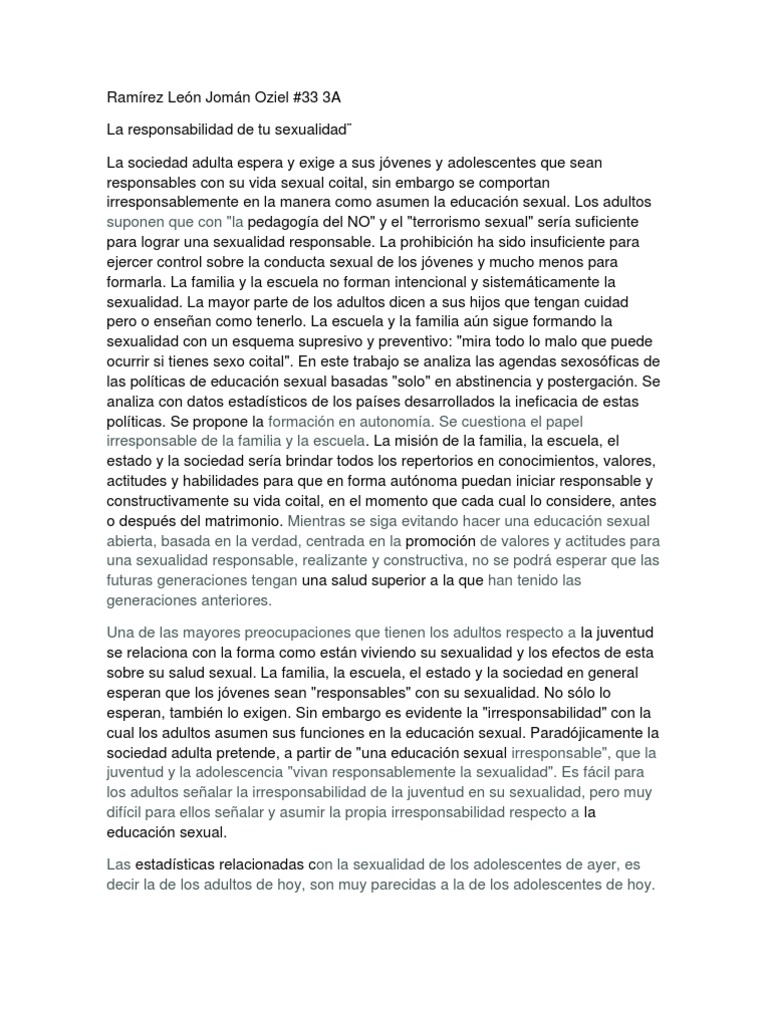 Ramírez León Jomán Oziel | PDF | Adultos | Juventud