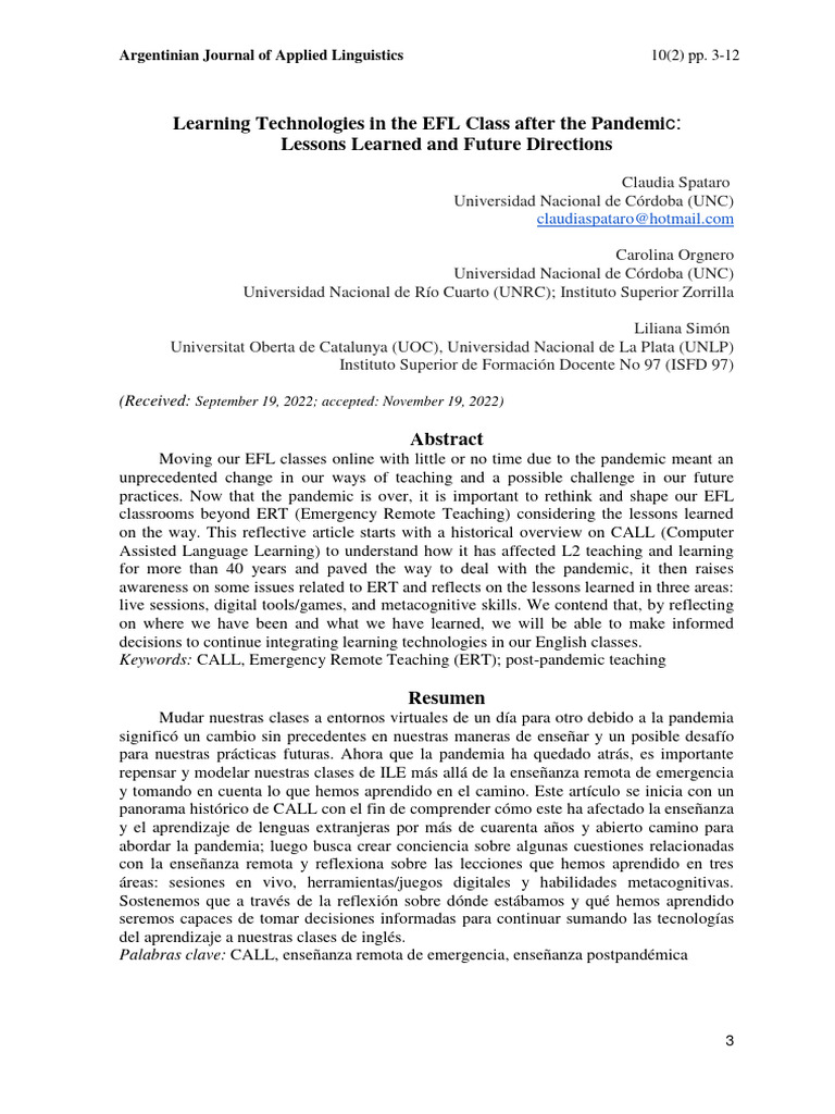 10.2 Spataro Et Al. | PDF | Aprendizaje