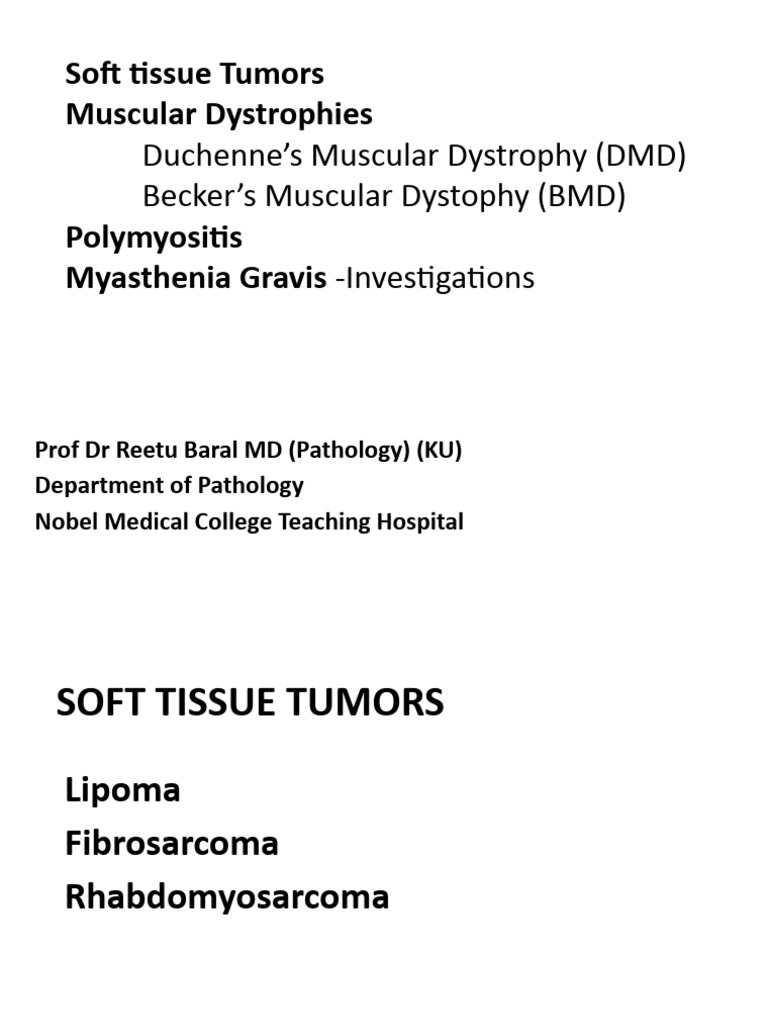 7 Soft Tissue Tumor-Muscular Dystrophy | PDF | Anatomy ...