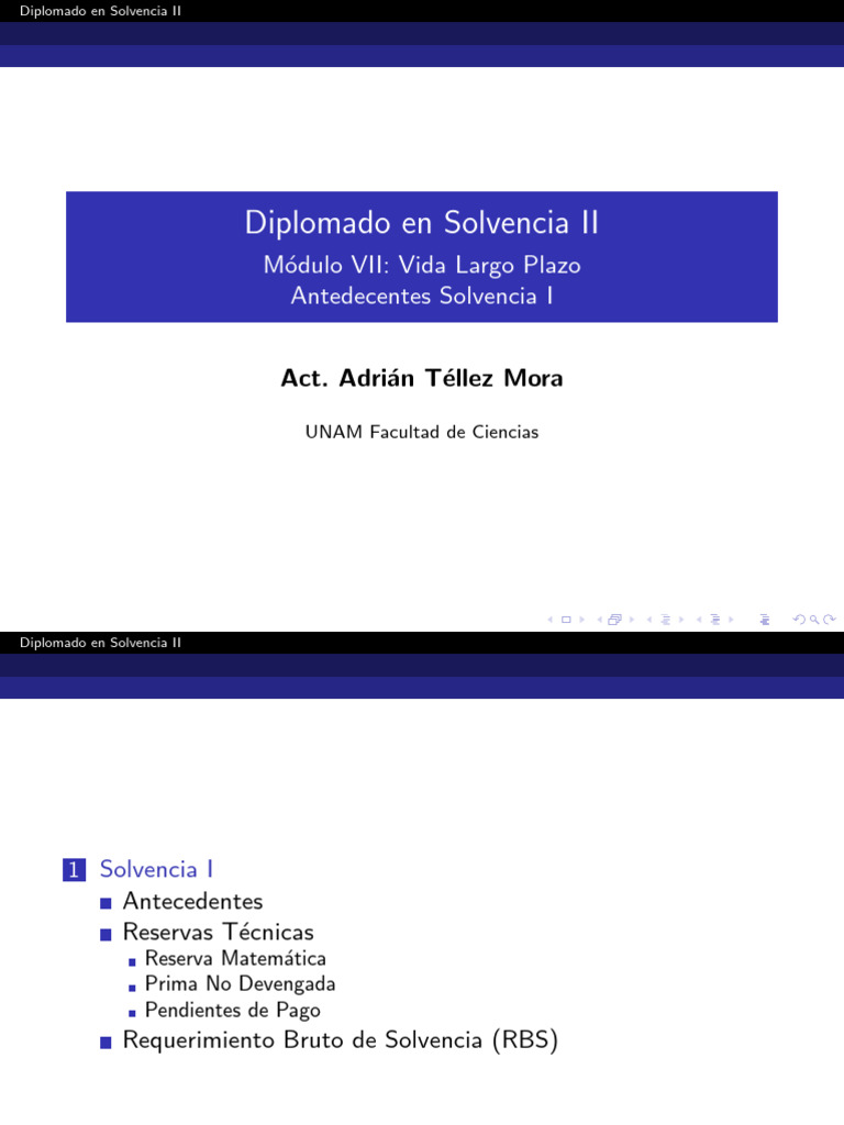 Diplomado en Solvencia II: Fundamentos y Riesgos | PDF | Seguro | Riesgo