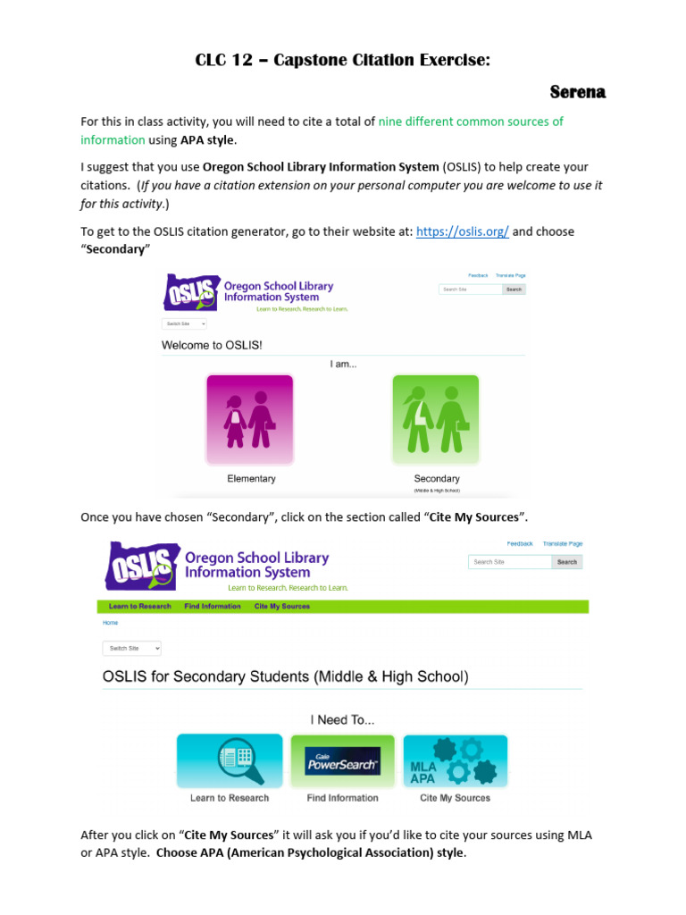 APA Citation Guide for Capstone Project | PDF | Crochet | Apa Style