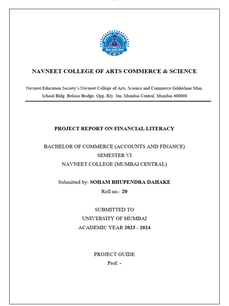 Black Book Draft 1 | PDF | Credit | Finance & Money Management