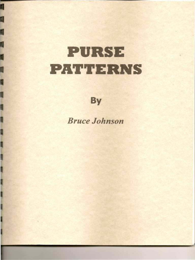 Bruce Johnson Purse Patterns | Download Free PDF | Sewing | Leather