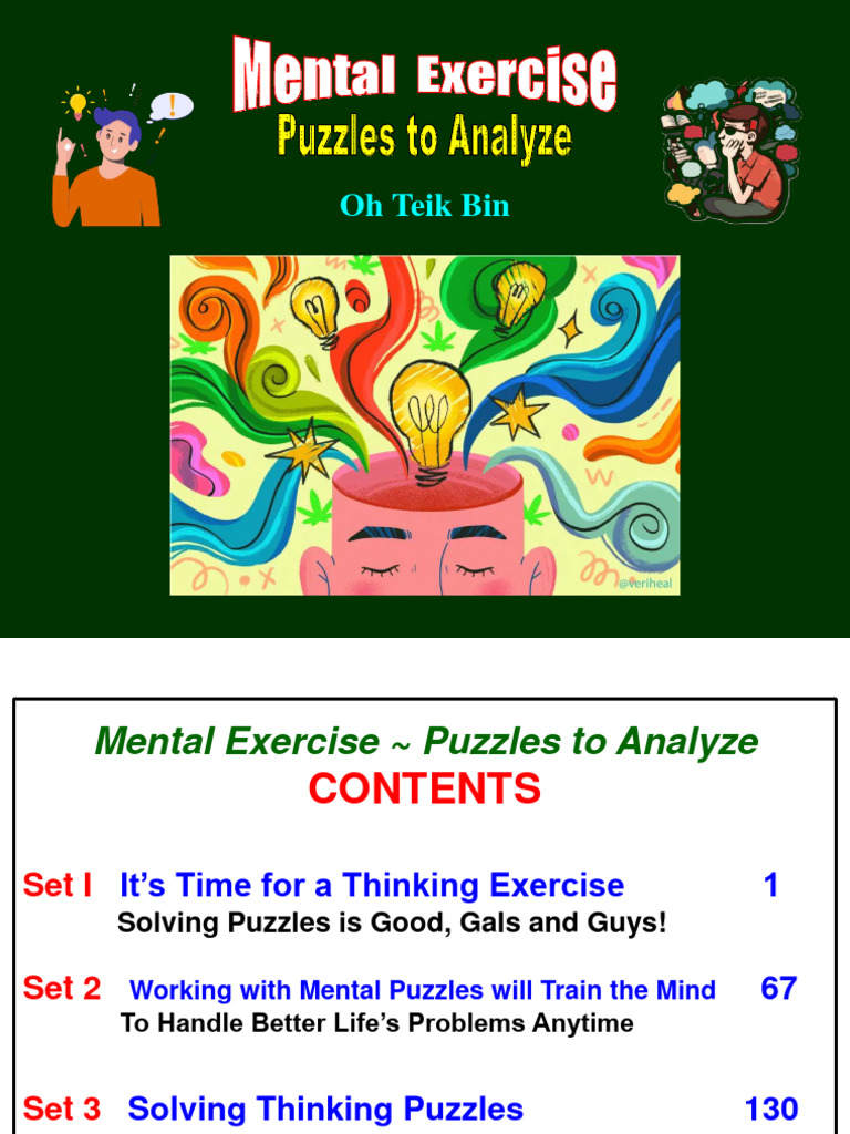 A Free Ebook Mental Exercise ... Puzzles To Analyze | PDF | Language ...