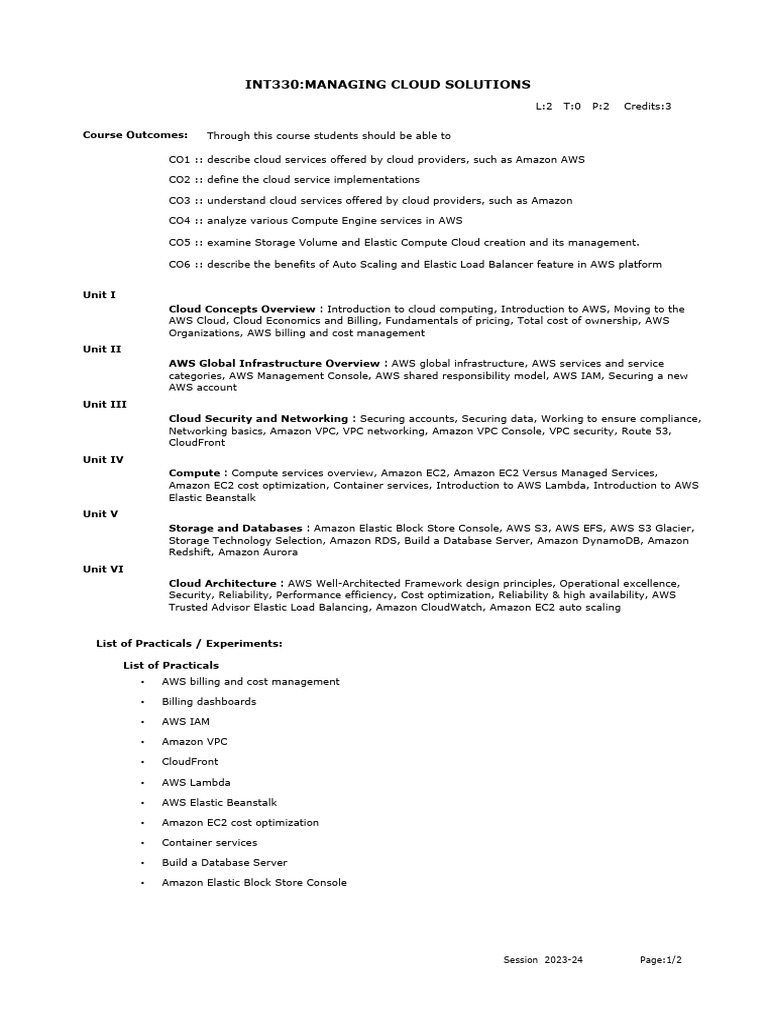 FRM Course Syllabus IPDownload | PDF | Amazon Web Services | Cloud Computing