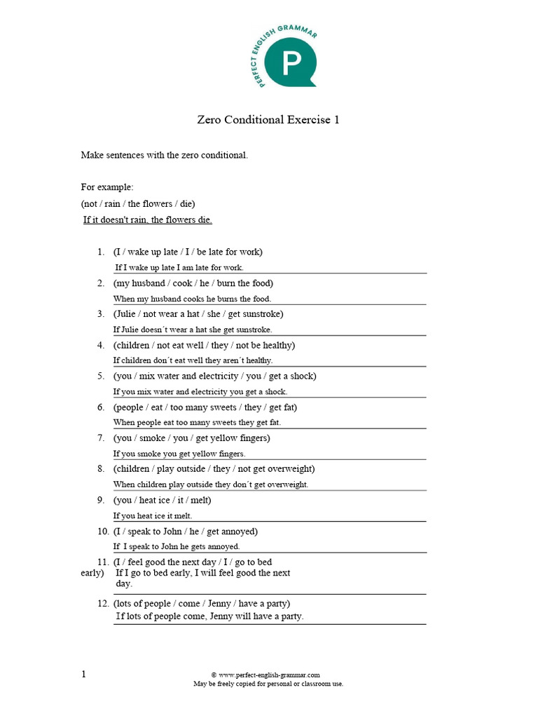 Zero Conditional Activities | PDF