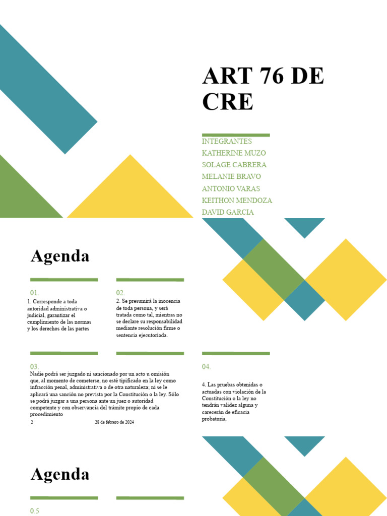 Garantías del Artículo 76 CRE Ecuador | PDF | Debido al proceso ...