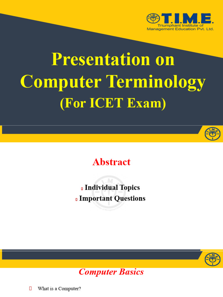 Computer Terminology ICET Exam Updated 8th July 2022 | PDF | Printer (Computing) | Computer Network