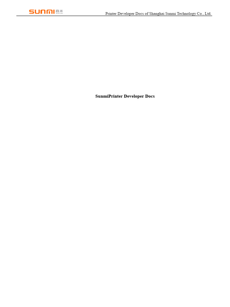 SunmiPrinter Developer Docs 1 1 | Download Free PDF | Callback (Computer Programming ...