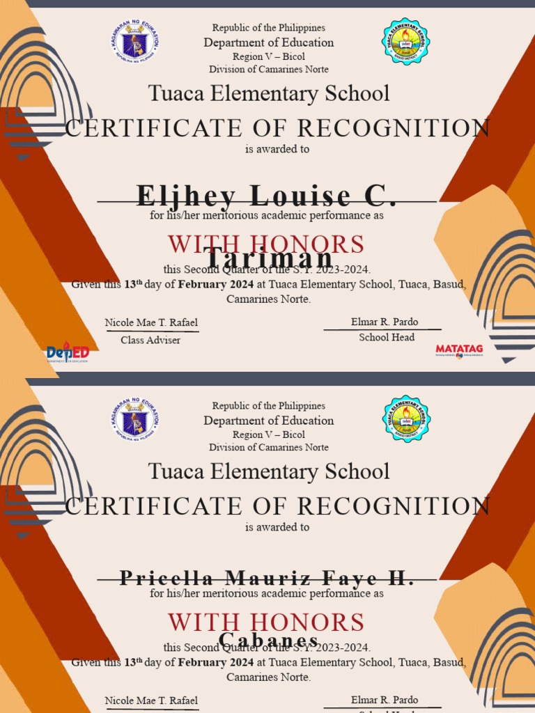 Blue and White Modern Recognition Certificate | PDF | Government | Public Law
