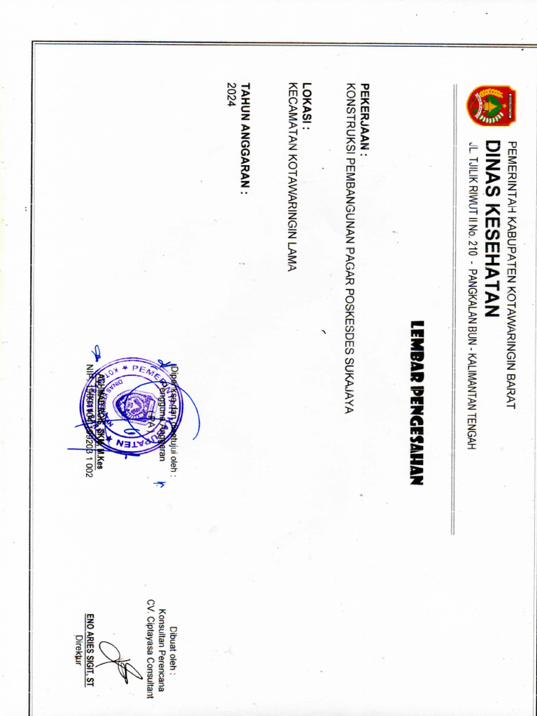 Gambar Pagar Sukajaya Sudah TTD | PDF
