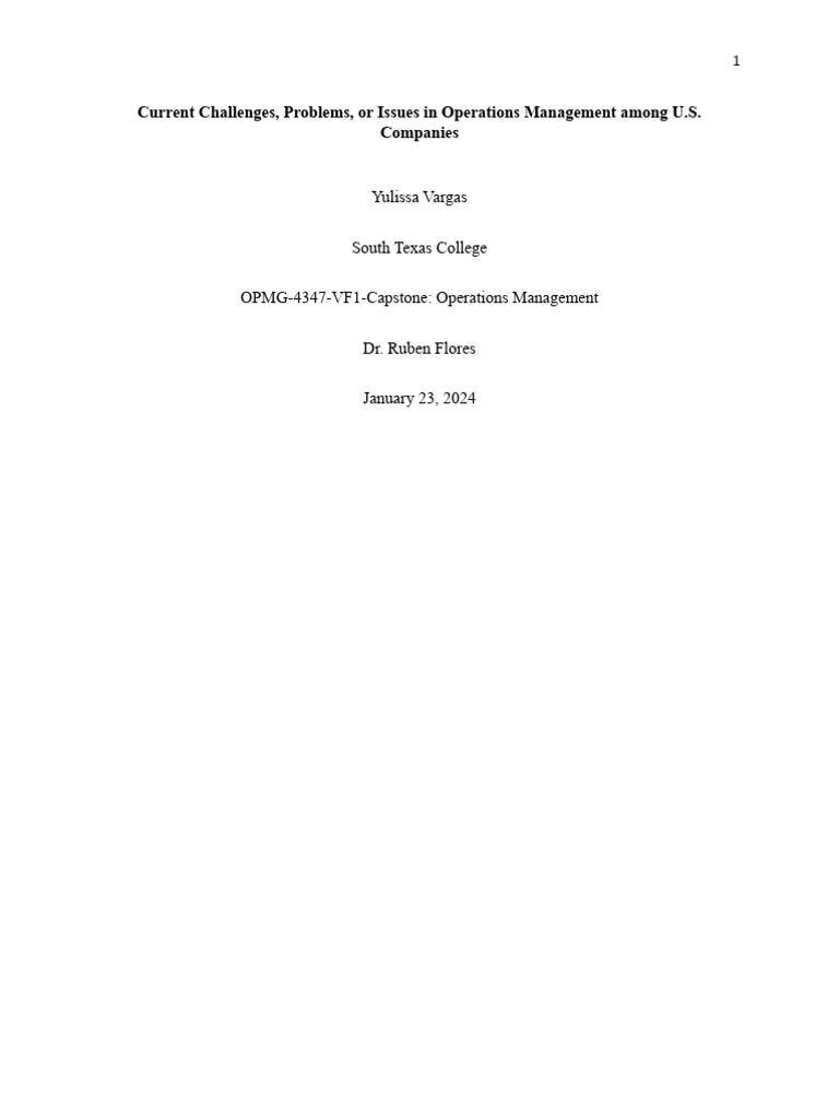 Ompg 4347 - Capstone 3 | PDF