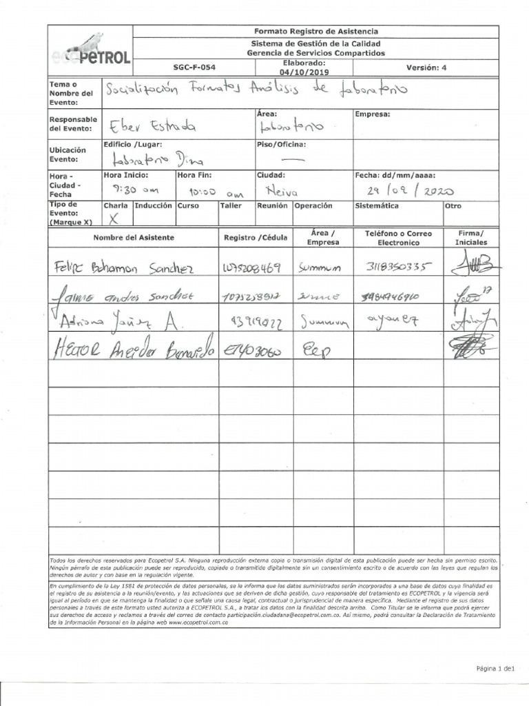 Dina Lab - Formatos Lab | PDF