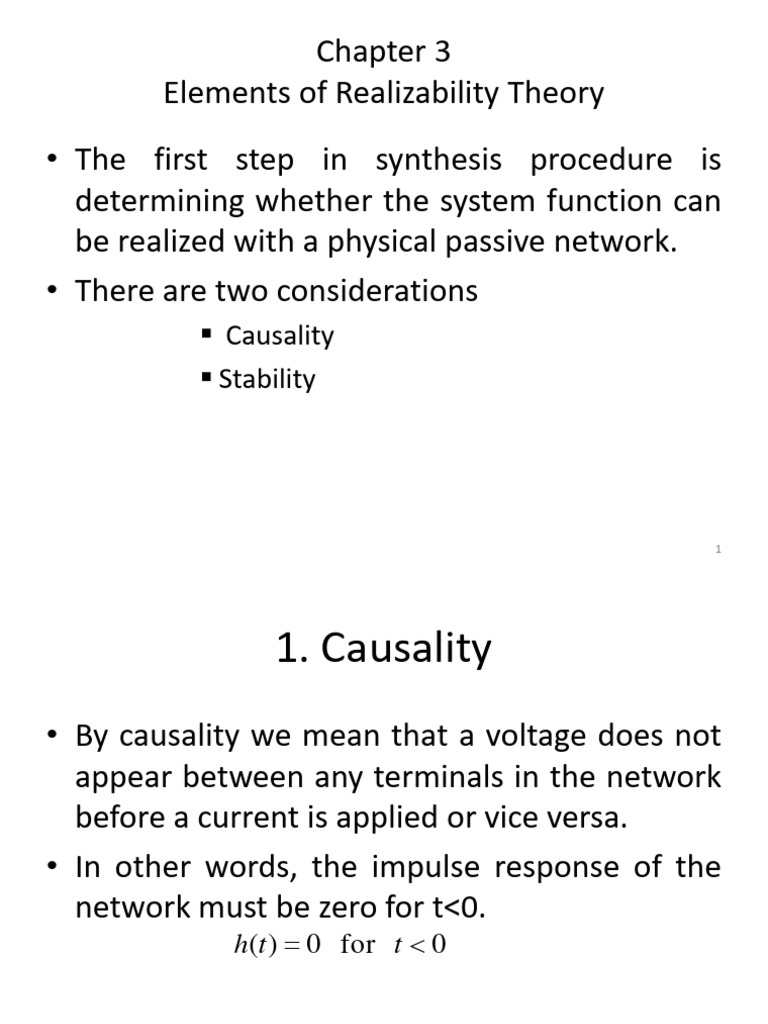 Chap 3 Realizability | PDF | Electrical Engineering | Telecommunications
