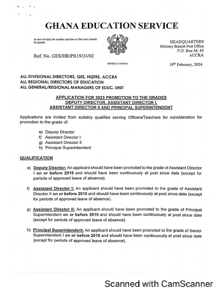 Application For 2023 Promotion To The GR | PDF