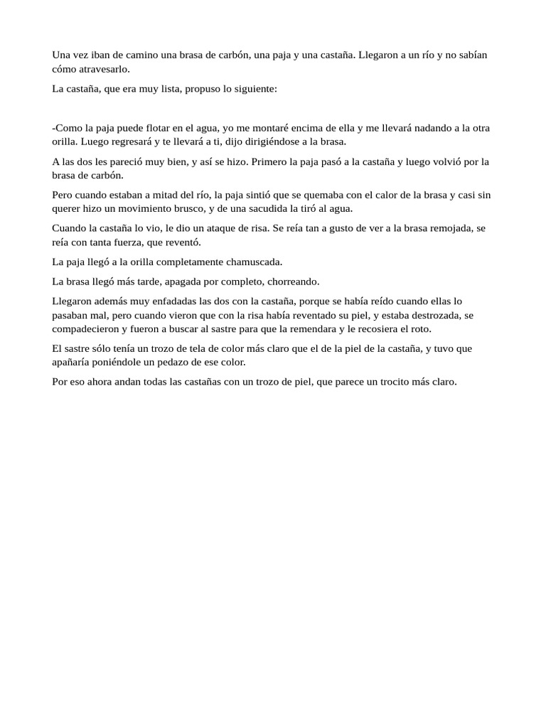 Texto Del Cuento La Casta A Que Revent de Risa | PDF | Clásicos