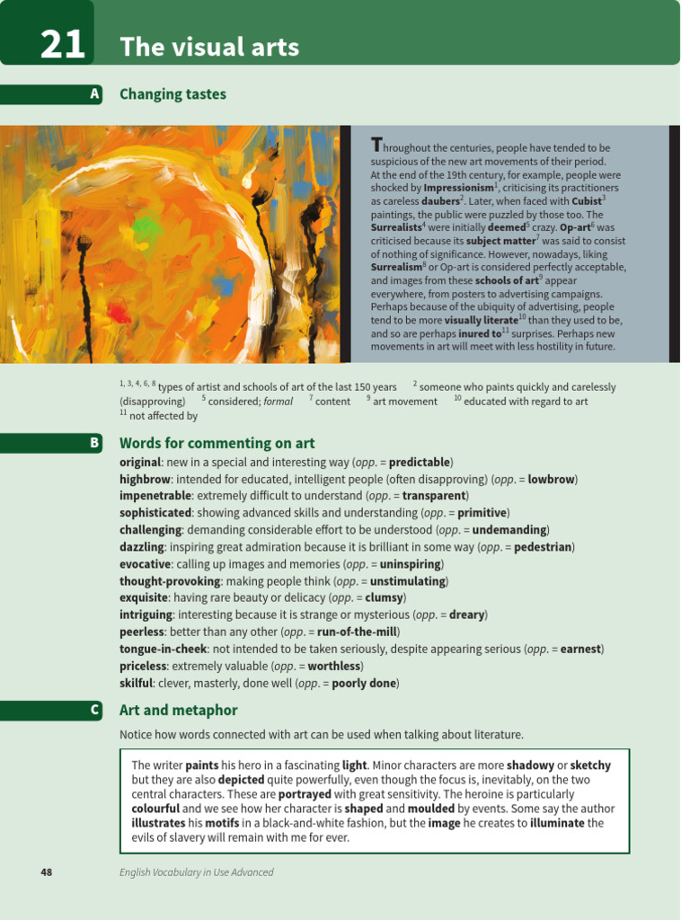 EVU 21 The Visual Arts | PDF | The Arts