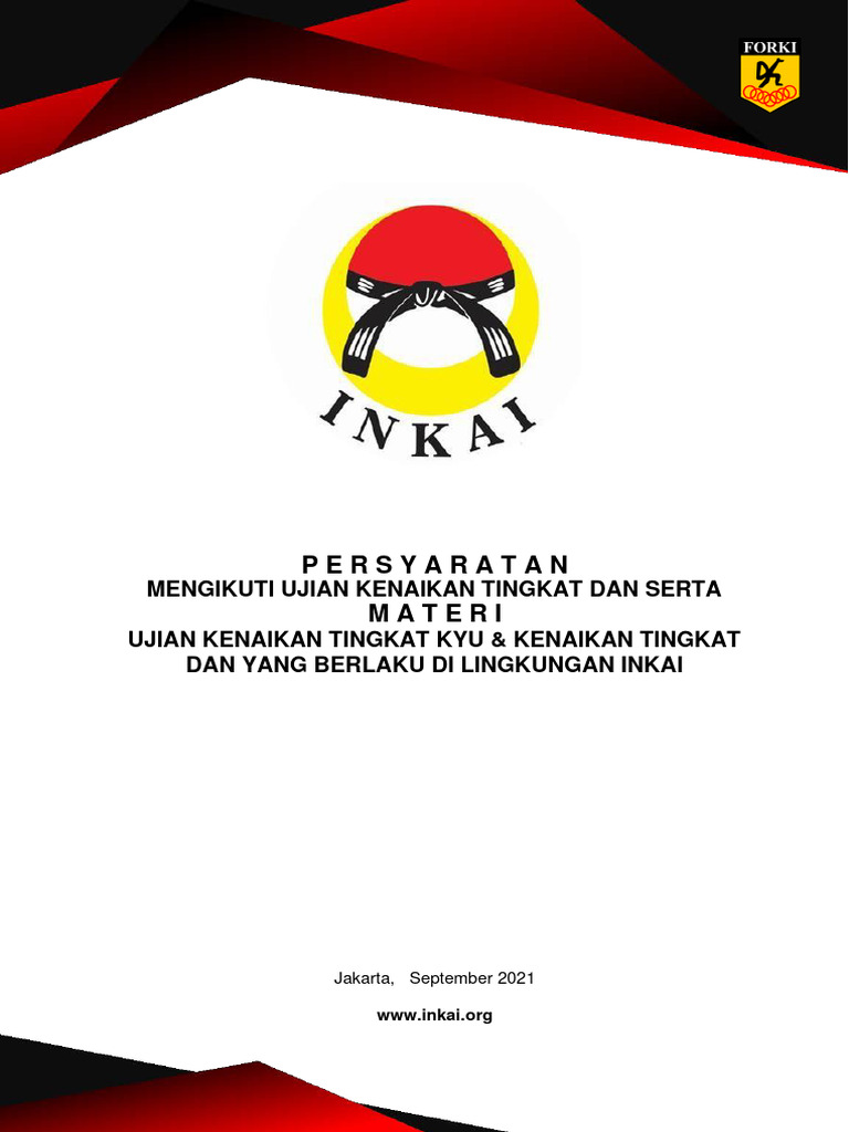 Persyaratan & Materi Ujian Inkai - 230826 - 115923 | PDF