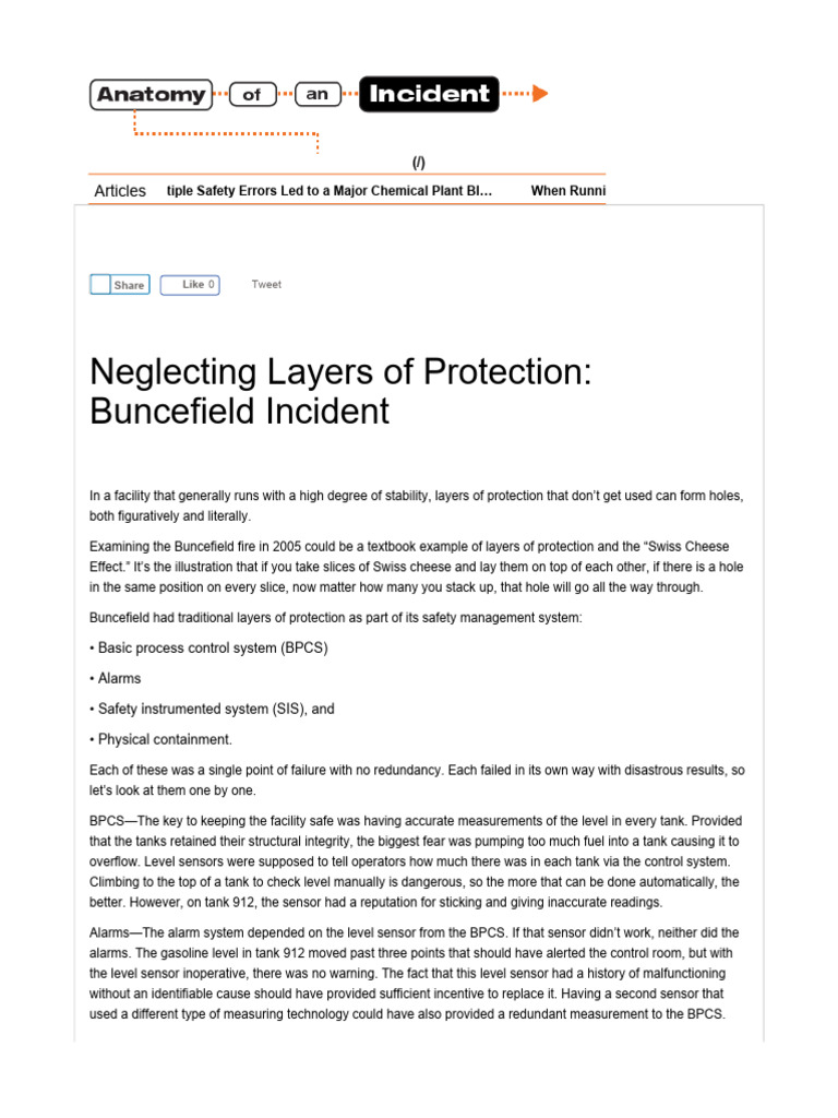 Neglecting Layers of Protection | PDF | Safety