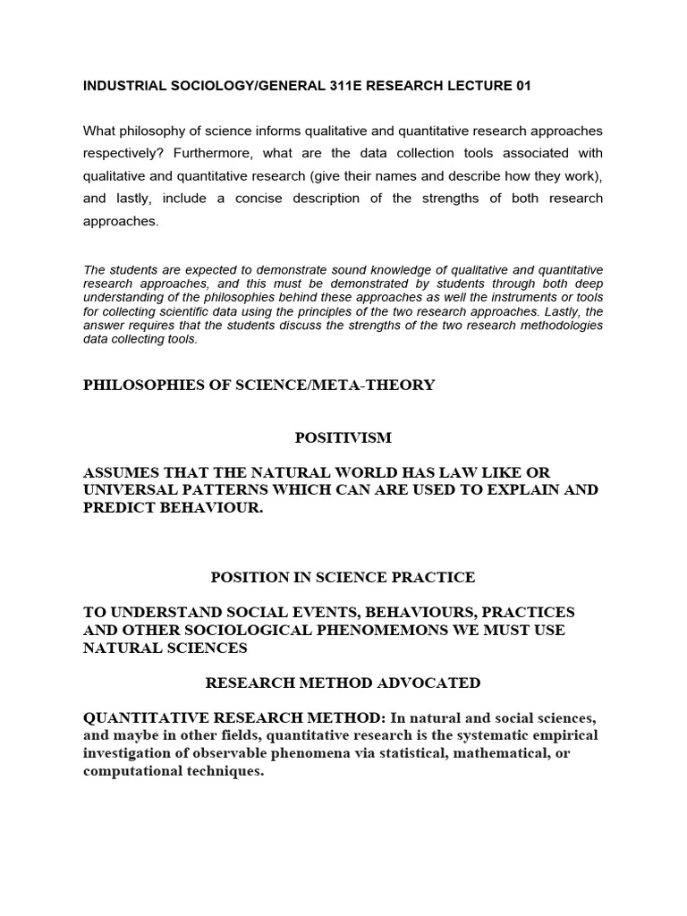 Qualitative vs Quantitative Research Methods | PDF | Quantitative ...