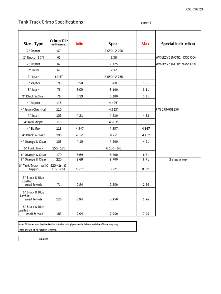 CSE-CSG-23 Crimp Station Reference Guide | PDF | Mechanical Engineering ...