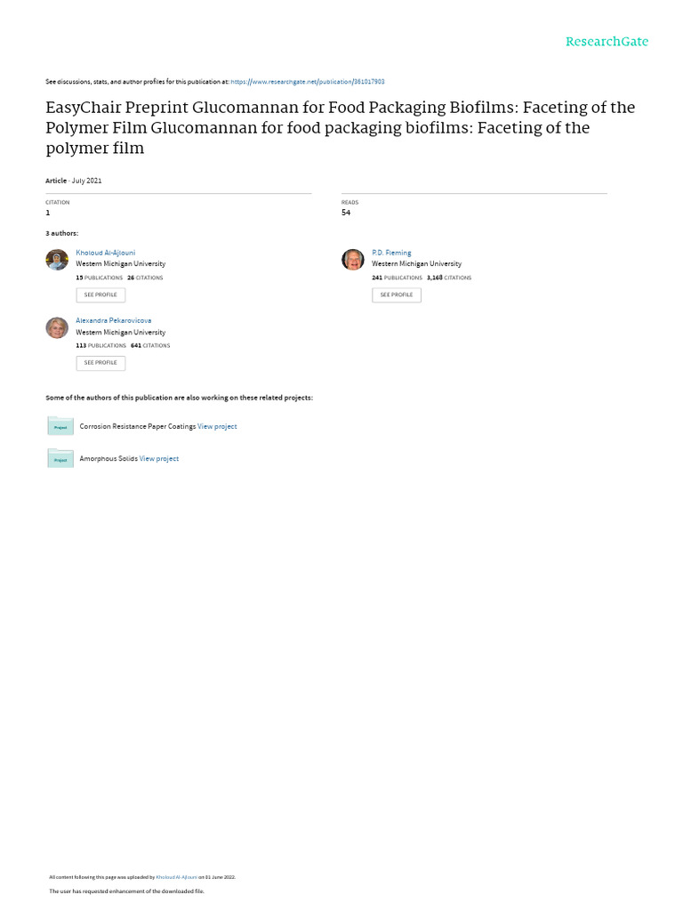 EasyChair-Preprint-61352 Faceting of The Polymer | PDF | Young's ...