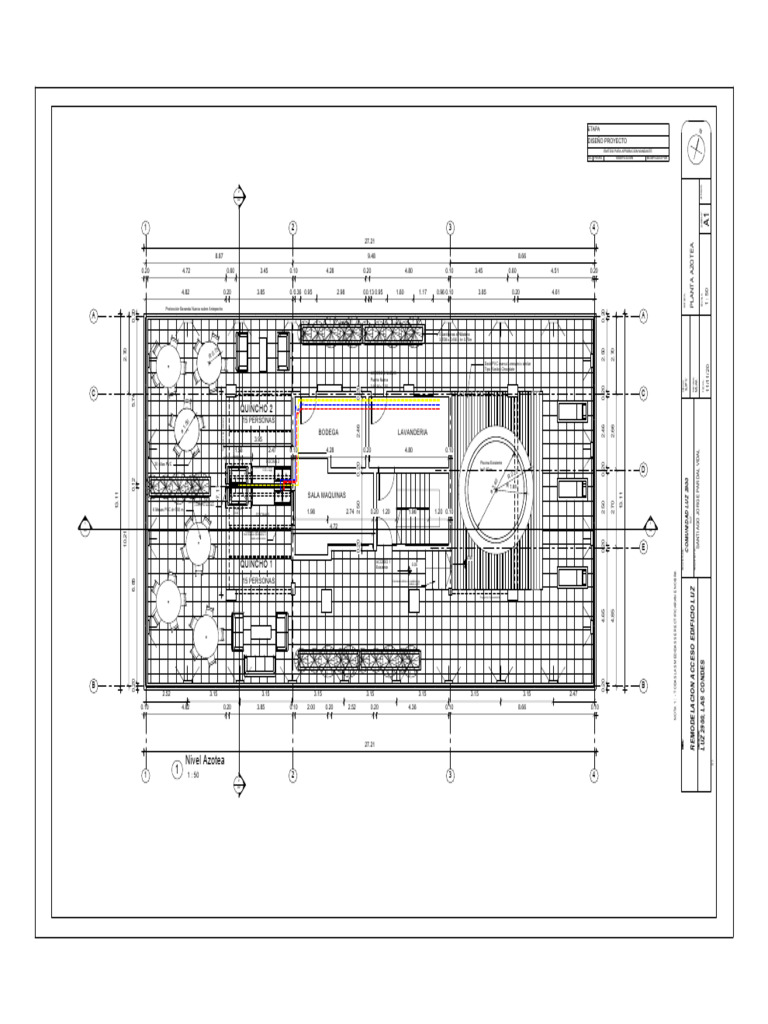 AZOTEA - Sheet - A1 - PLANTA AZOTEA | PDF | Materiales de construcción | Ingeniería de Edificación