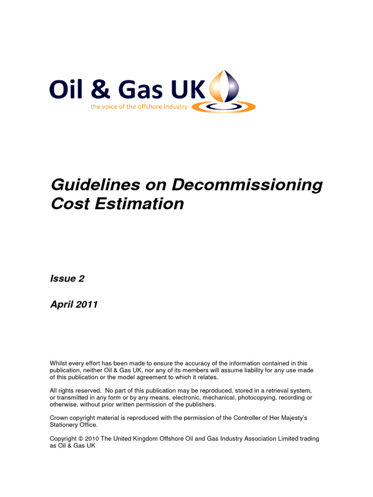 Guidelines On Decommissioning Cost Estimation - Issue 2 (2011) | PDF ...