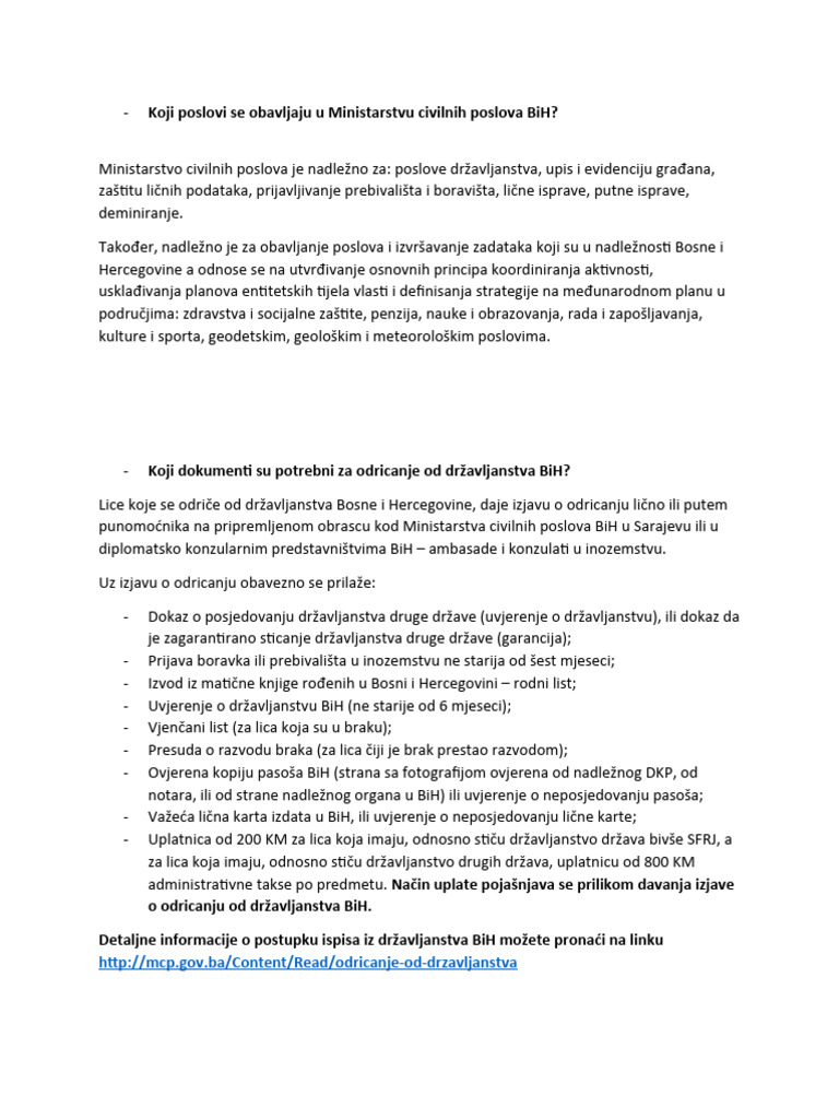 FAQ Bosanski Jezik | PDF