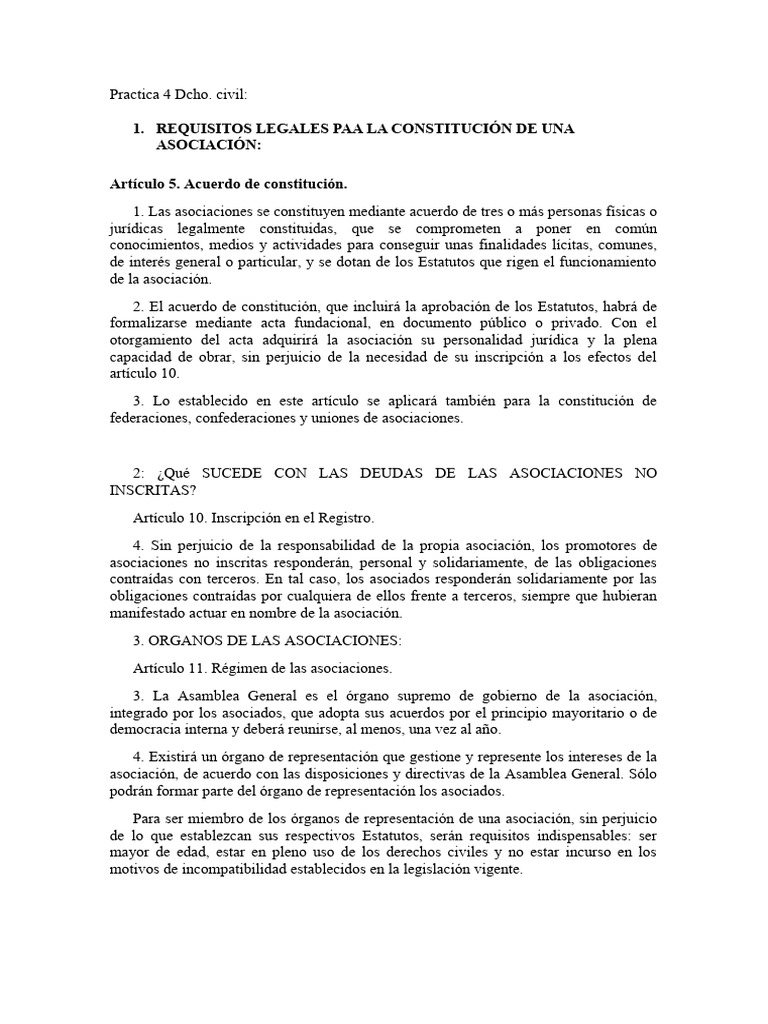 Practica 4 Dcho | PDF | Fundación (sin fines de lucro) | Gobierno