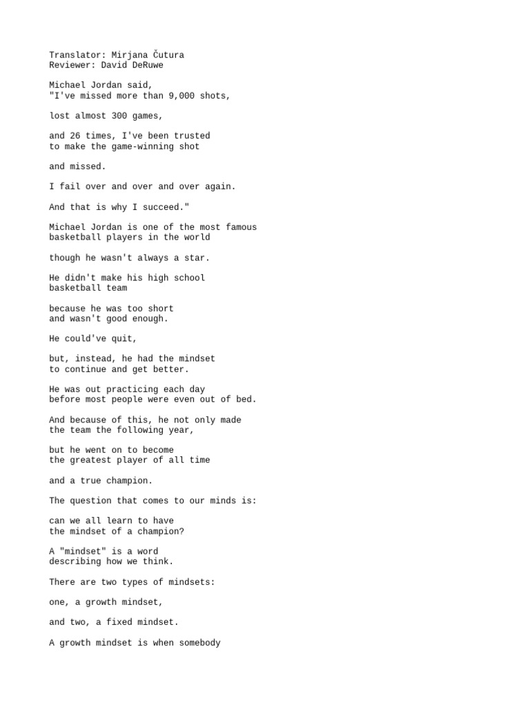 (English) The Mindset of A Champion - Carson Byblow - TEDxYouth ...