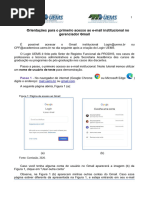 Tutorial E-Mail Primeiro Acesso | PDF