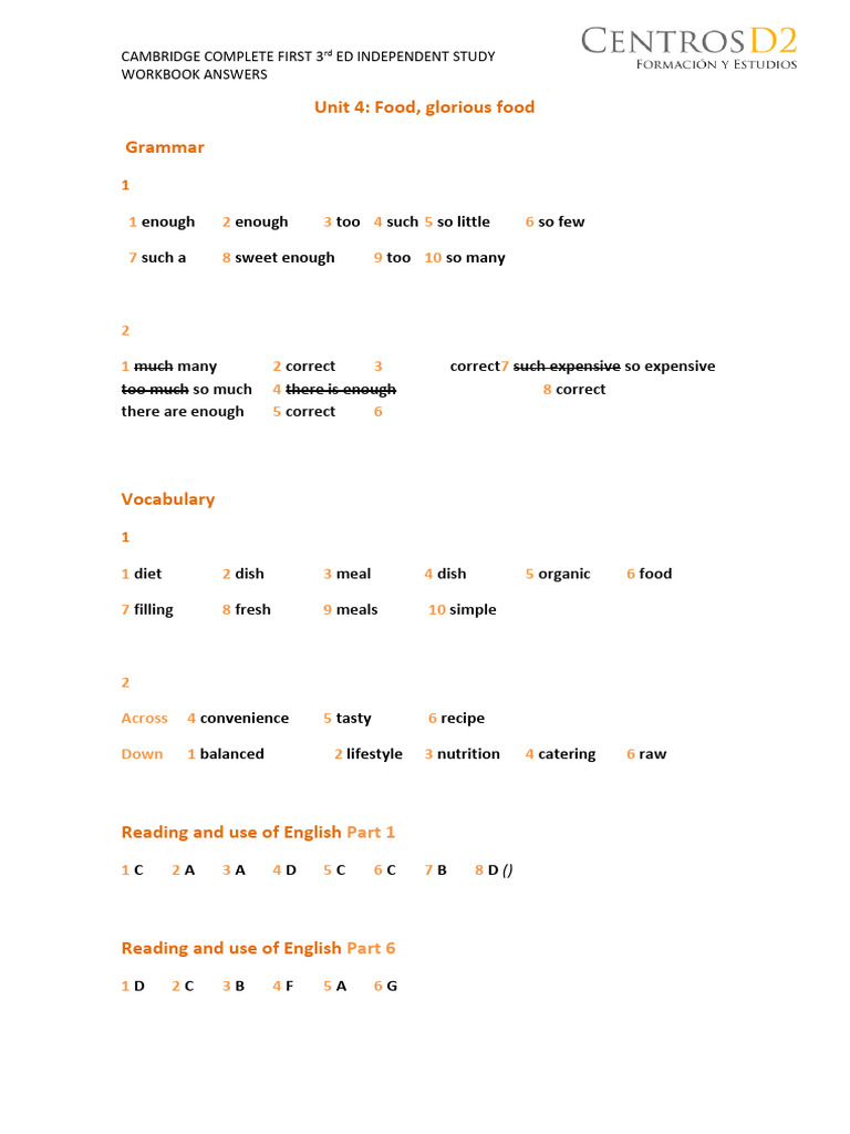 Complete First b2 Unit 4 0 | PDF