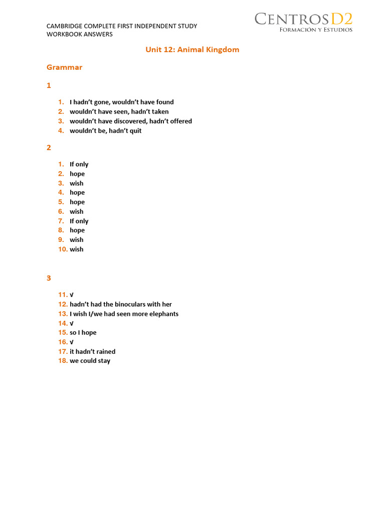 Complete First b2 Unit 12 0 | PDF