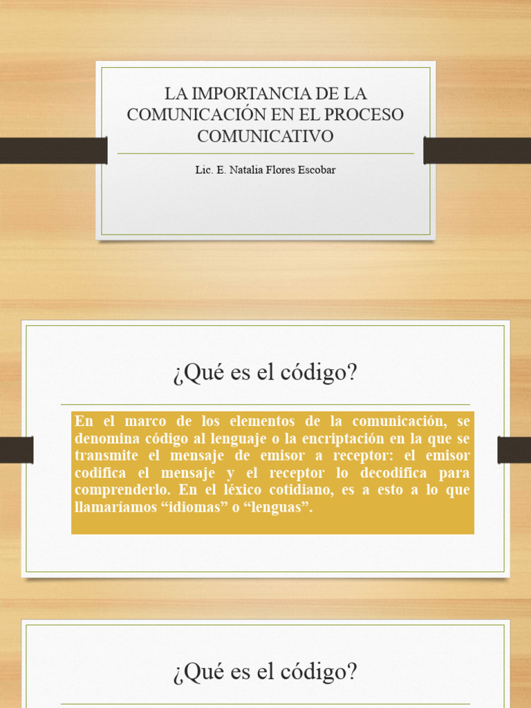 Importancia del Código en Comunicación | PDF | Comunicación | Lingüística