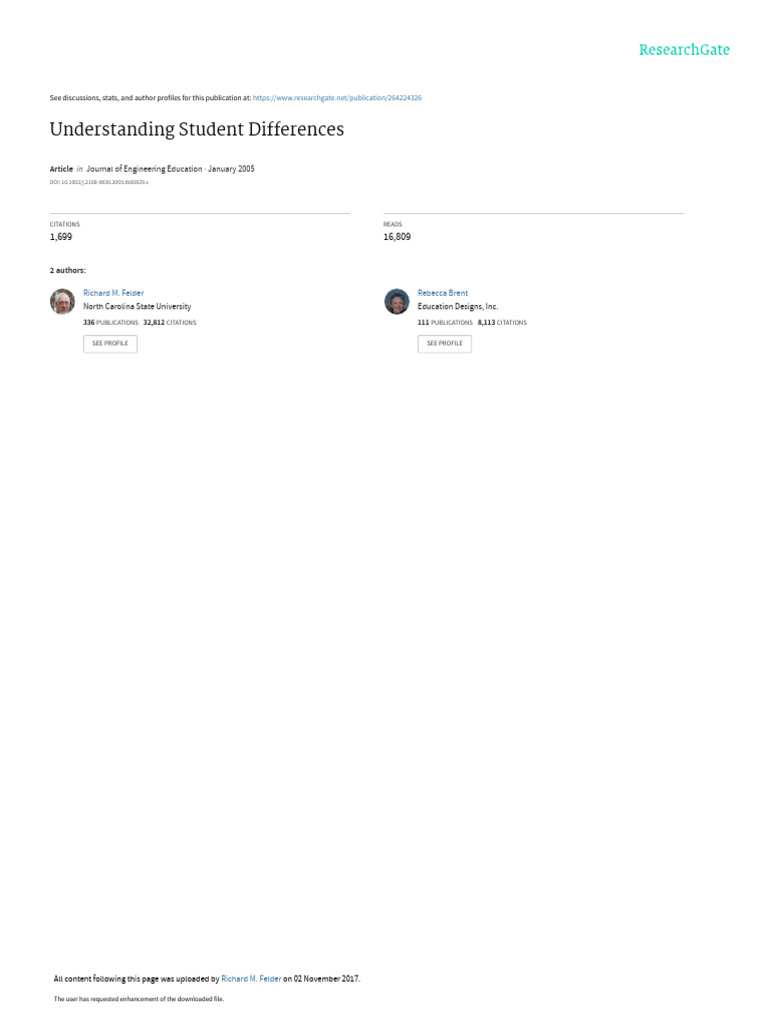 Understand Diff | PDF | Learning Styles | Learning