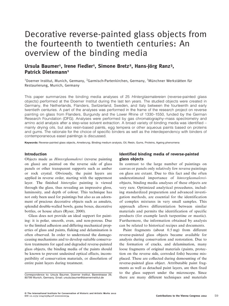 Decorative Reverse-Painted Glass Objects | PDF | Paint | Oil Painting