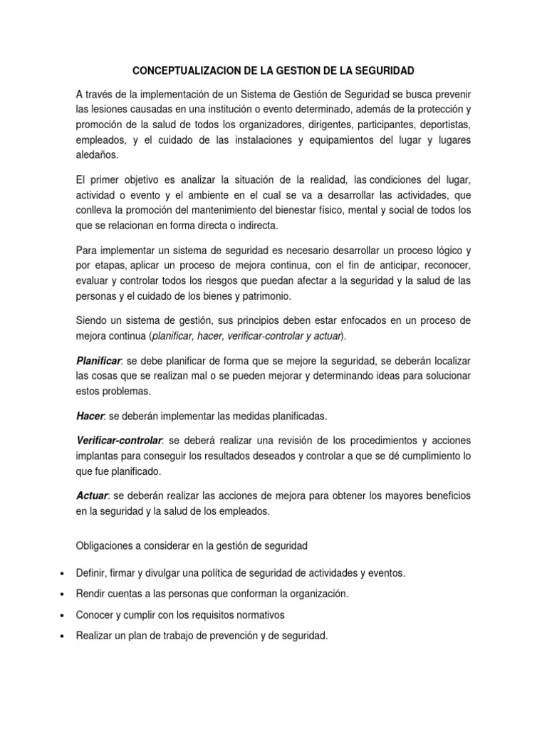 Gsed 03 - Conceptualizacion de La Gestion de La Seguridad | PDF | Valores