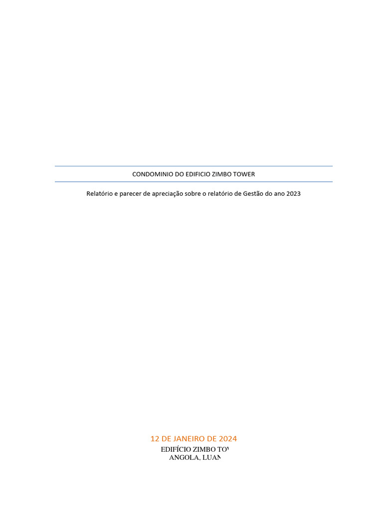 ZIMBO TOWER-Relatório de Gestão 2023-V6-LTM-31-01-2024 | PDF ...