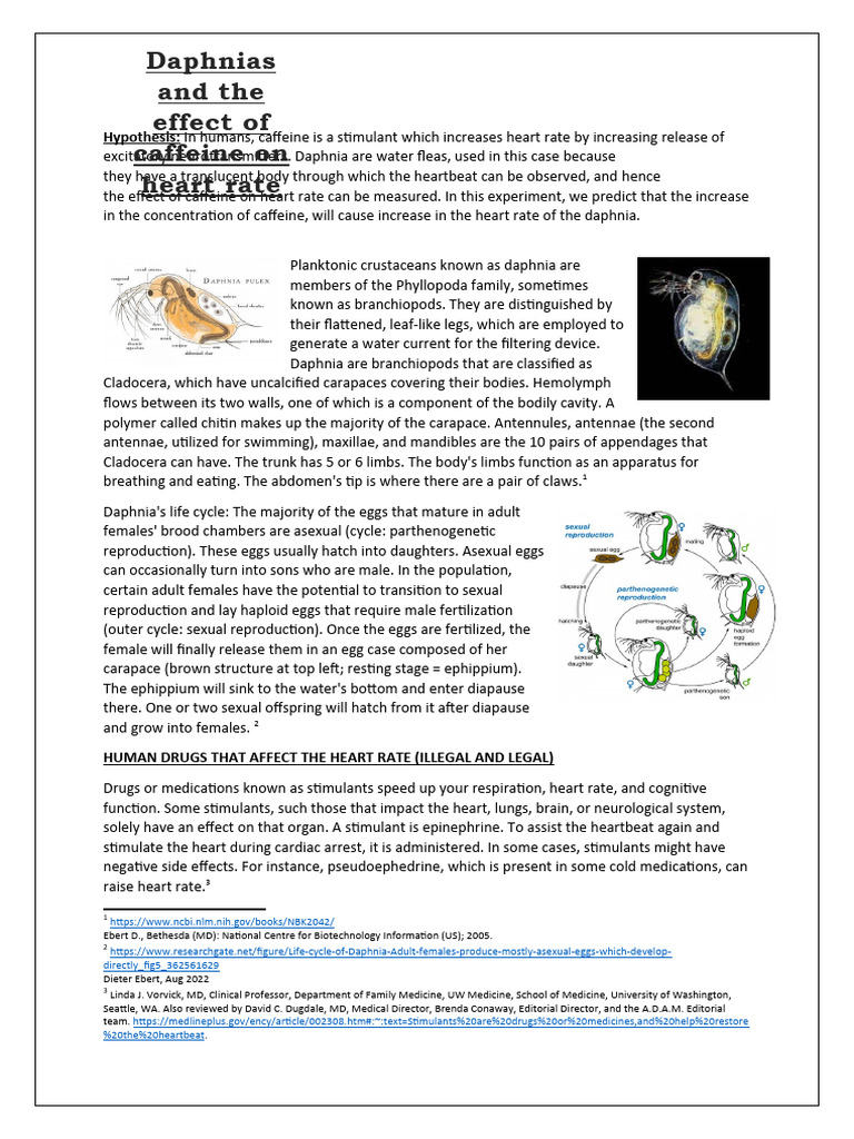 Daphnia | PDF | Heart Rate | Clinical Medicine