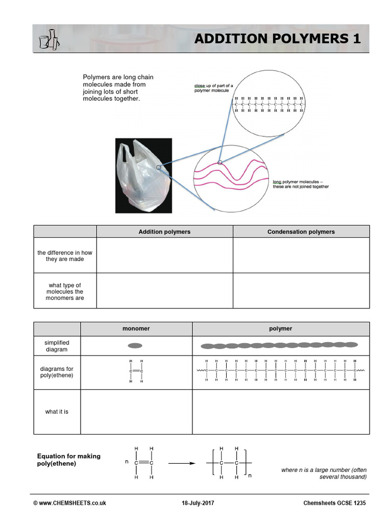 Addition Polymers 1 | PDF