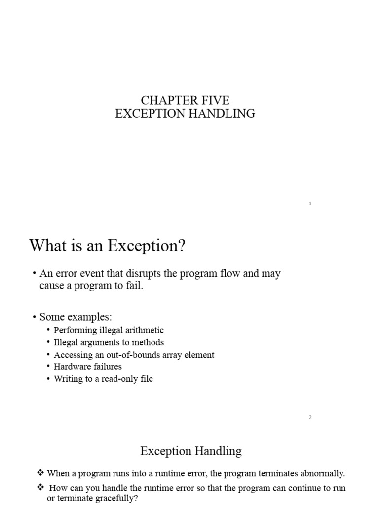 Exception Handling in Java Programming | PDF | Information Technology | Computer Programming