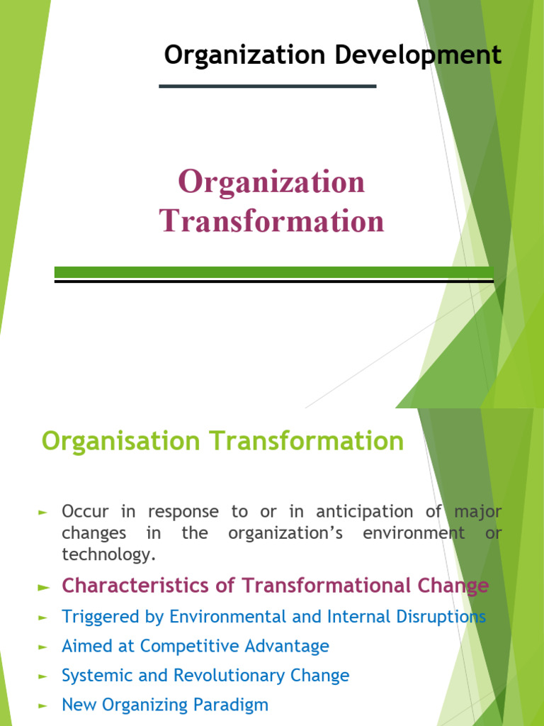 Organization Development Organization Transformation | PDF | Leadership | Strategic Management