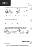 Kartkowka NR 1 Jezyk Polski kl2 Grupa B | PDF