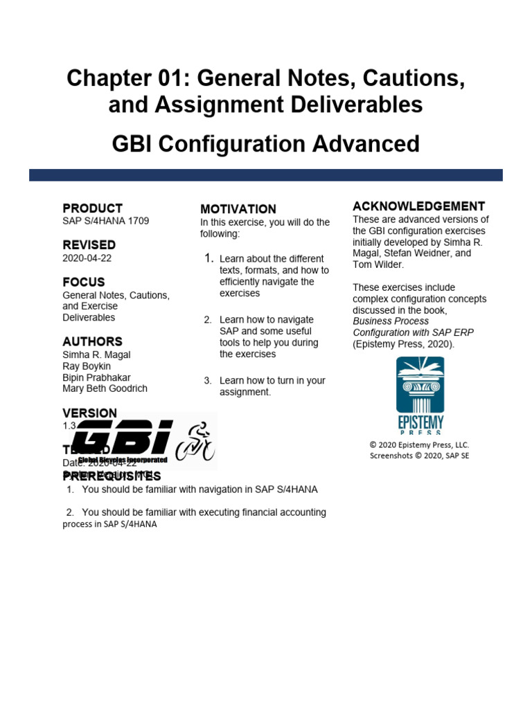 Advanced Ch.01 Introduction S4HANA 1709 V1.3 - Answer | PDF | Information Technology | Software ...