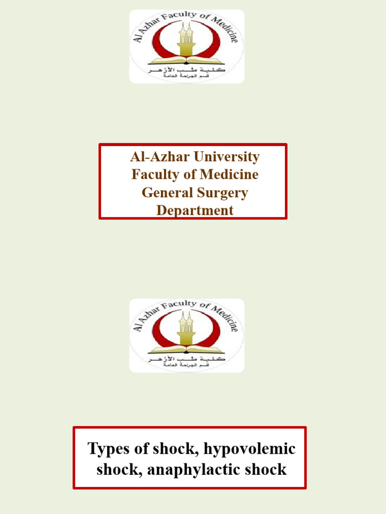 Shock, Hypovolemic, Anaphylactic | PDF | Shock (Circulatory) | Angiotensin