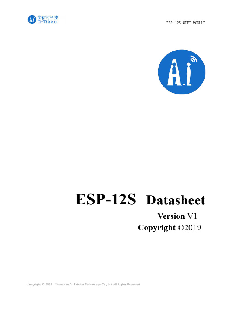 Esp-12s Product Specification en | PDF | Wi Fi | System On A Chip