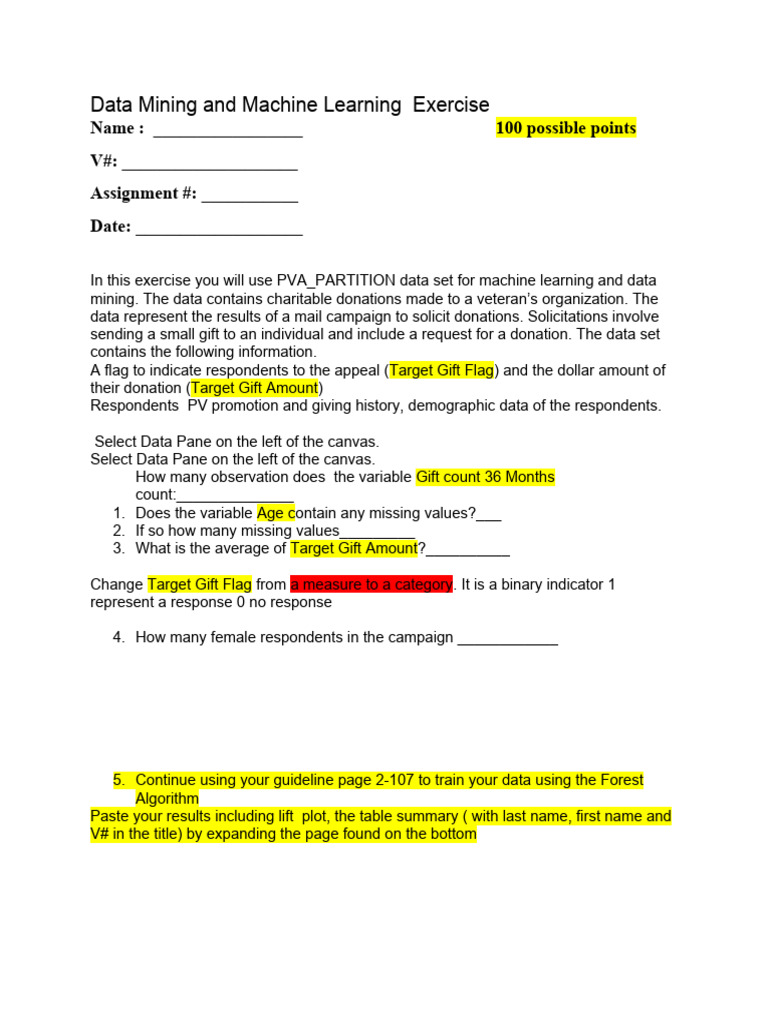 Maching Learning Exercise | PDF | Machine Learning | Algorithms And Data Structures