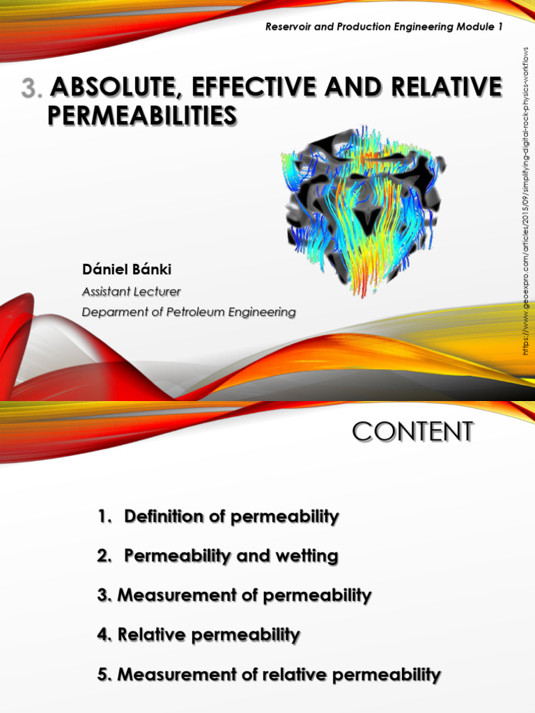 3 - Absolute, Effective and Relative Permeabilities | PDF ...